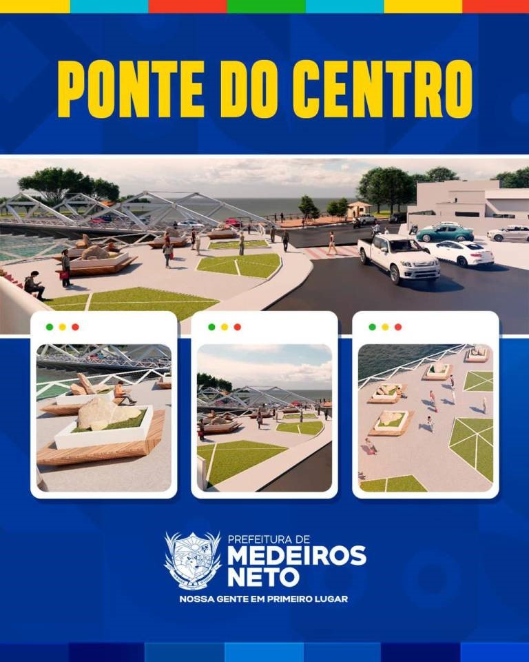 Ponte do Centro: Prefeitura avança com obras de praça, passarela e deck ...